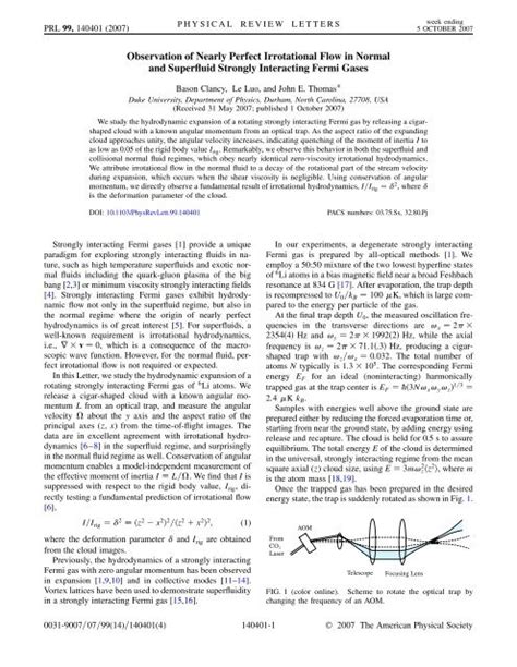 Observation Of Nearly Perfect Irrotational Flow In Normal Physics