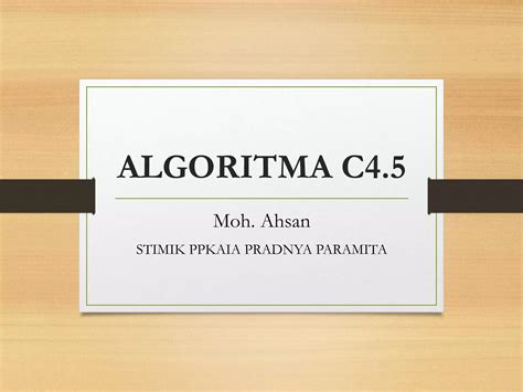 Algoritma C45 Dalam Data Mining Pdf