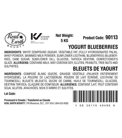 Yogurt Coated Blueberries Weight 5kg Real Earth Bounty