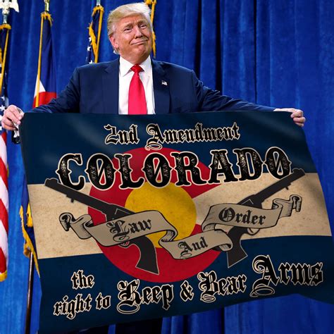 Colorado Law And Order 2nd Amendment Flag The Right To Keep And Bear Arms Flag Pro Gun Rights V2