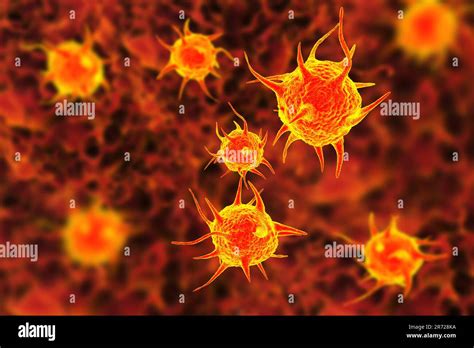 Computer Illustration Of An Abstract Pathogenic Microorganisms Which