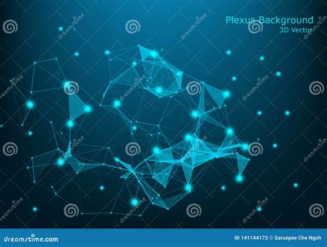 Abstract Technology Background Science Background Big Data Background Vector Plexus Effect