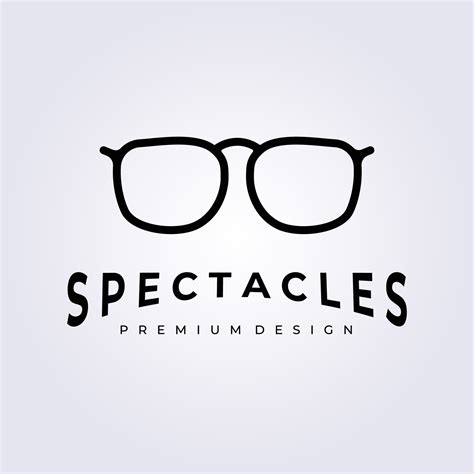 Modern Spectacles Glasses Logo Icon Symbol Vector Sign Label