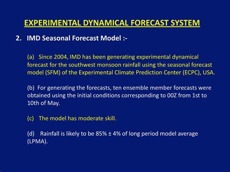 Long Range Forecast Sw Monsoon Ppt Download