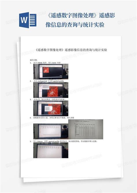 《遥感数字图像处理》遥感影像信息的查询与统计实验word模板下载 编号qzvrzgwn 熊猫办公