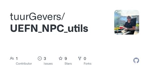 Uefn Npc Utils Npc Player Verse At Master · Tuurgevers Uefn Npc Utils · Github