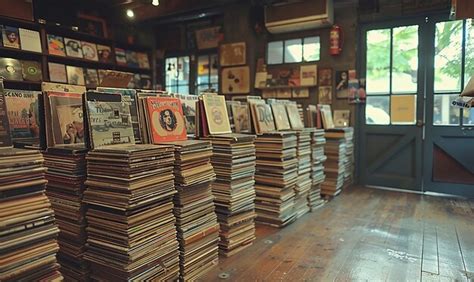 Premium Photo Classic Vinyl Stacks