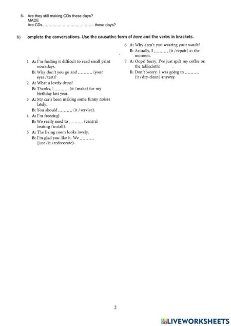 Passive Forms Exercise Live Worksheets Passive Forms Exercise Live Worksheets