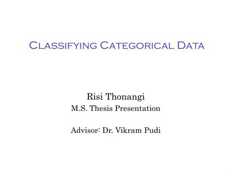 Ppt Classifying Categorical Data Powerpoint Presentation Free Download Id9335759