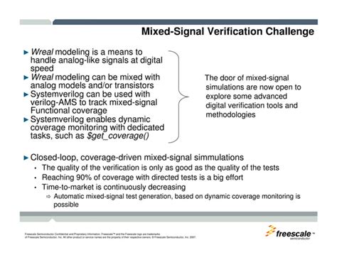 Mixed Signal Verification Challenges Slides Pdf Computer Software