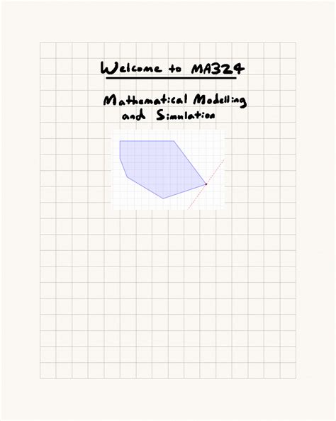 Pre Lecture 1 Ma324 Lecture Sildes Welcome To Ma Mathematical Modelling And Simulation