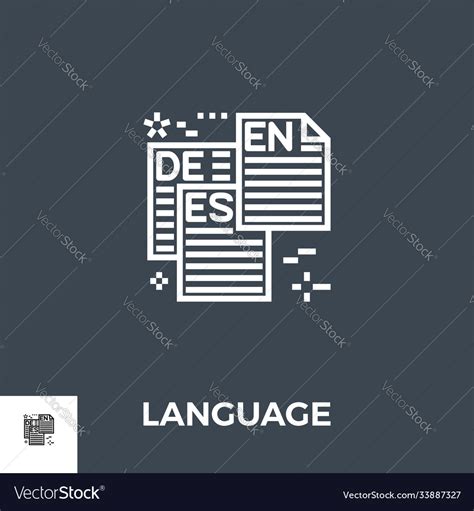 Language Line Icon Royalty Free Vector Image Vectorstock