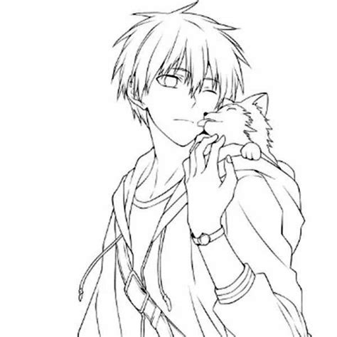 Аниме Мальчики Разукрашки 69 фото