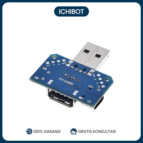 USB Adapter Board Male To Female MicroUSB To Header Type C 4P 2 54mm Straight Plug