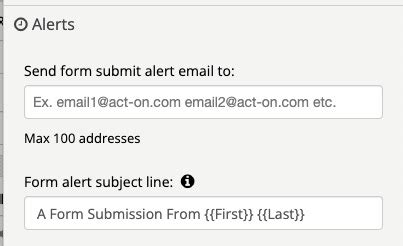 Customize Your Form Alert Subject Line Act On Connect Home