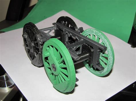 Model Locomotive With 3d Print Technology Test Assembly Of Mids With Wheel Sets And Bearings