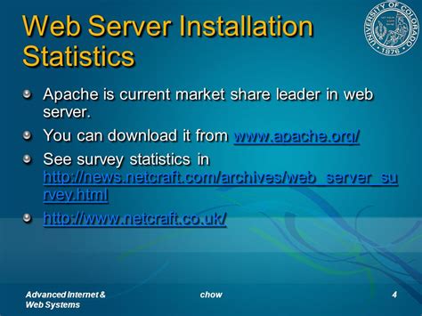 Apache Httpd Web Server C Edward Chow Advanced Internet Web Systems Chow Outline Of The