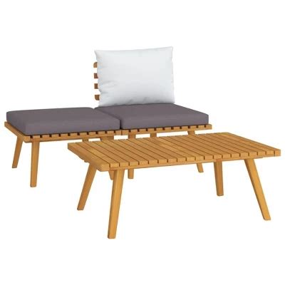 Vidaxl 3 Piece Patio Lounge Set With Cushions Solid Acacia Wood Target