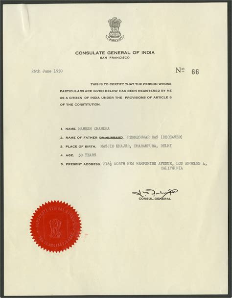 Free Certificate Of Citizenship Sample Template With Examples