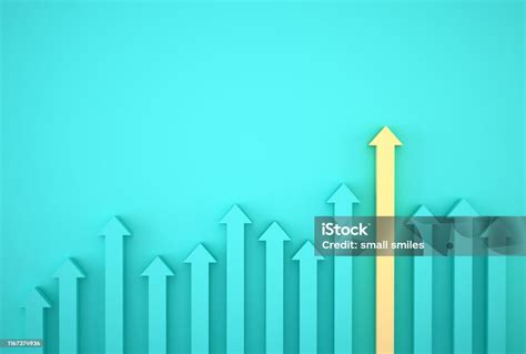 파란색 배경에 노란색 화살표 그래프의 추상 기업의 미래 성장 계획 성공과 성장 컨셉에 대한 비즈니스 개발 공연에 대한 스톡 사진 및 기타 이미지 Istock