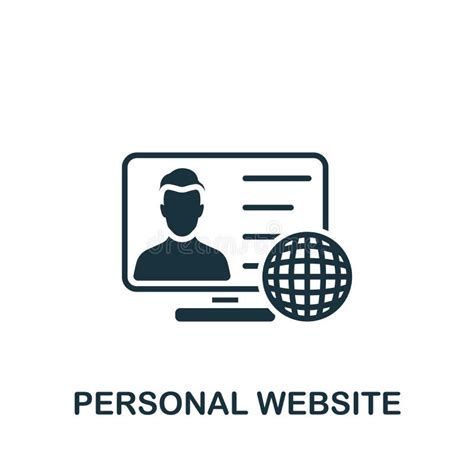 Personal Website Icon Monochrome Simple Recruitment Icon For Templates