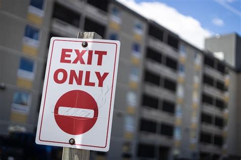 Premium Photo Exit Only Sign