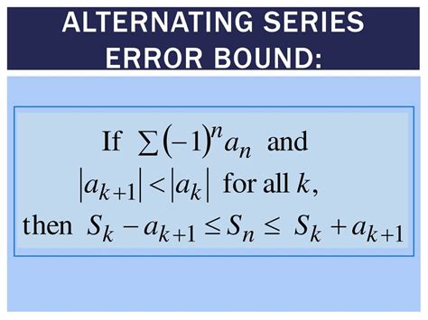 section 8 alternating series ppt download