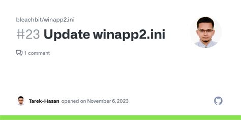 Update I · Issue 23 · Bleachbiti · Github