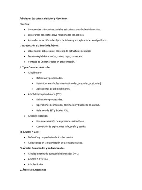 Árboles En Estructuras De Datos Y Algoritmos Pdf Informática Teórica Algoritmos Y