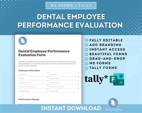 Dental Employee Performance Evaluation Online Form Probiztemplates
