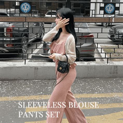 캉캉이 프릴 나시 팬츠 투피스 세트 4 Colors 에이블리