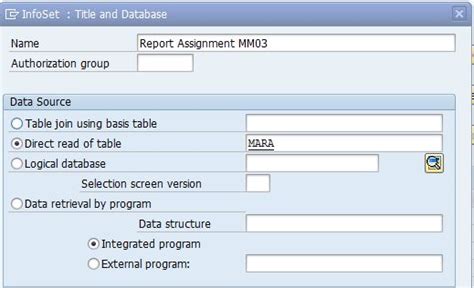 Calling Reports From An Infoset Query SAP Community