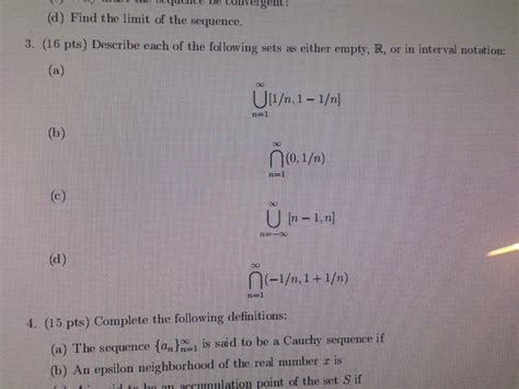 Solved Describe Each Of The Following Sets As Either Empty Chegg Com