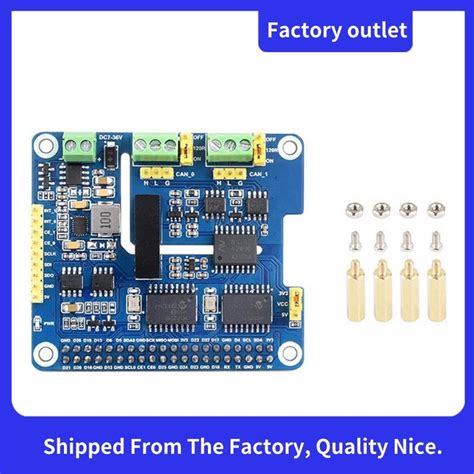 For Raspberry Pi 2ch Isolated Can Expansion Hat Mcp2515 7 36v For Raspberry Pi Series Jetson