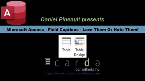 Microsoft Access Field Captions Love Them Or Hate Them Youtube