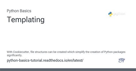 Templating Python Basics