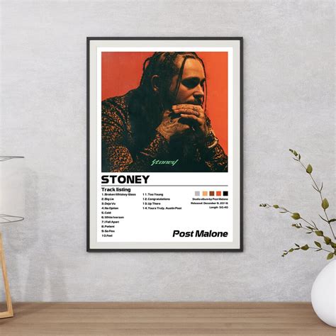 Post Malone Stoney Minimalist Album Cover Poster Designed And Sold By