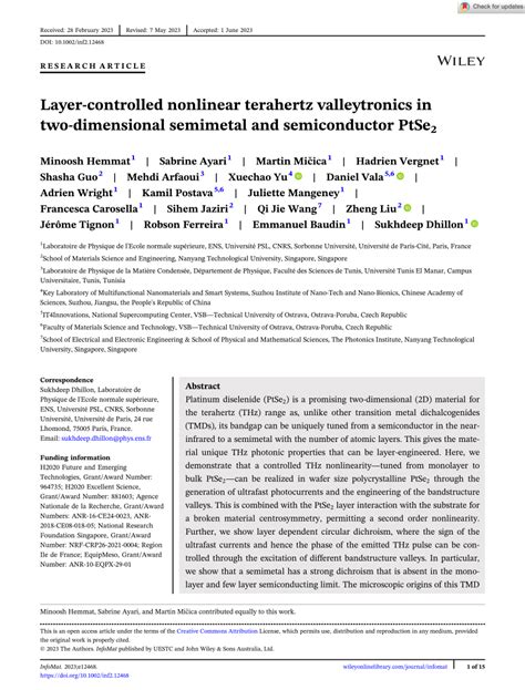Pdf Atomic Layer Controlled Nonlinear Terahertz Valleytronics In Dirac Semi Metal And
