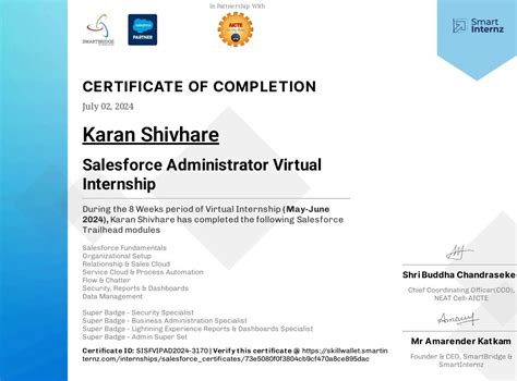 Karan Shivhare On Linkedin Salesforce Aicte