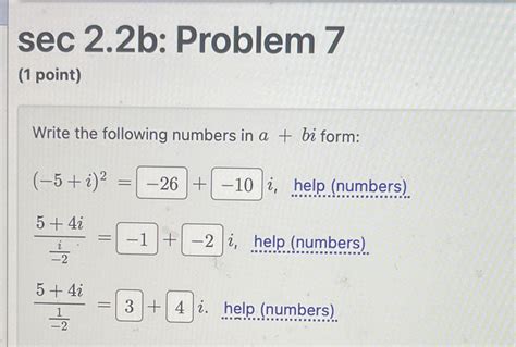 solved sec 2 2b problem 7 1 ﻿point write the following