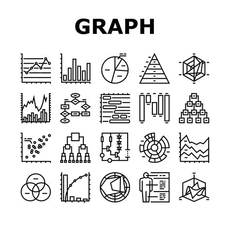 Premium Vector Graph For Analyzing And Research Icons Set Vector