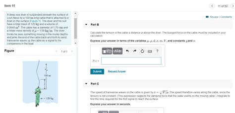 Solved Item 11 11 Of 50 A Review Constants Part B A Deep Sea Chegg Com