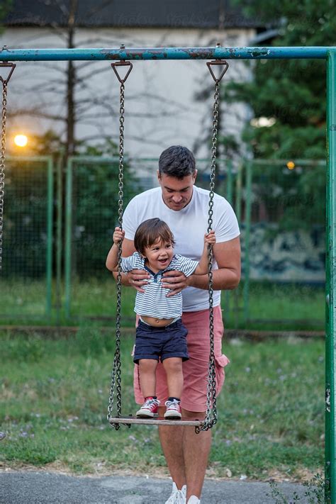 Father And Son Playing At The Park By Stocksy Contributor Aleksandra Jankovic Stocksy