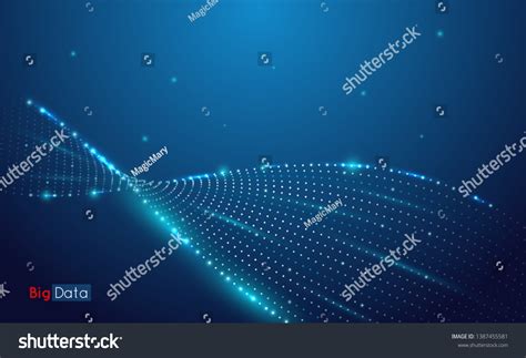 Abstract Technology Background Big Data Visualization Stock Vector Royalty Free