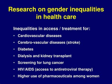 Ppt Gender Inequality In Health Care Powerpoint Presentation Id