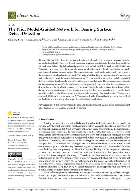 Pdf The Prior Model Guided Network For Bearing Surface Defect Detection