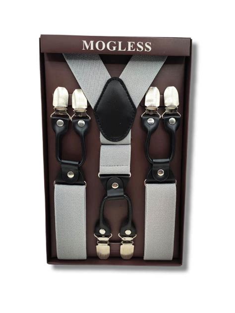 Suspensório 6 Pontas Largo Luxo Couro Clássico Masculino Casamentos E