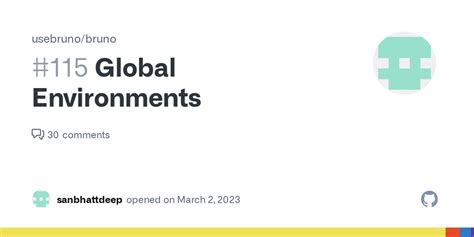 Global Environments · Issue 115 · Usebruno Bruno · Github