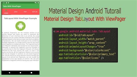Material Design Tablayout With Viewpager Youtube