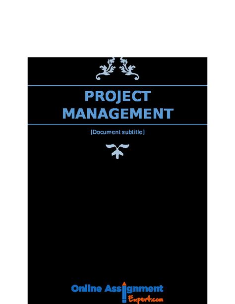 sample projects for project management assignment pdfcoffee